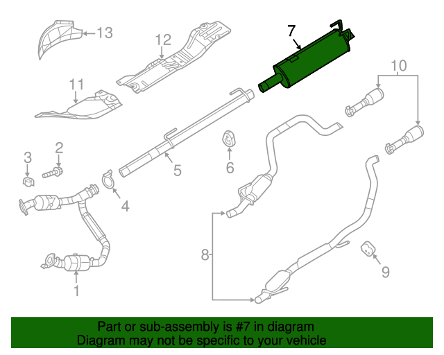 2009-2020 Mopar Exhaust Muffler 55398327AG | TascaParts.com