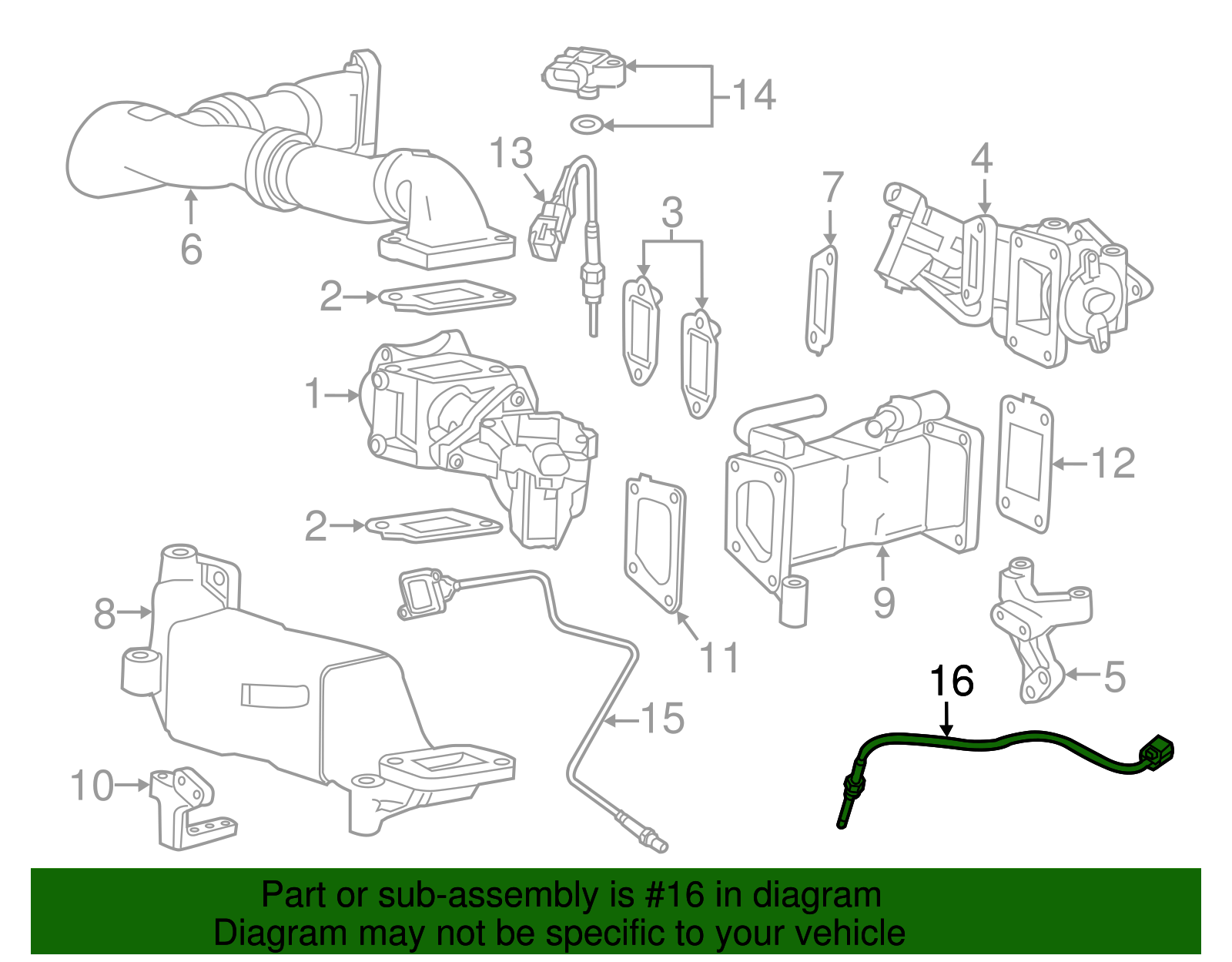 2007-2016 GM Exhaust Temperature Sensor 19418898 GM | GMPartsDirect.com
