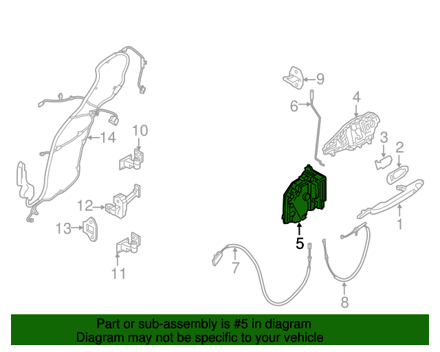 2014-2024 Mini Door lock, rear left 51-22-7-281-941 | AutoNationParts.com
