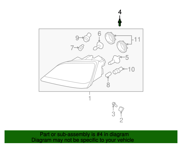 25623-FD020 - Headlamp Assembly Screw 2007-2009 Kia | Kia.Parts Store