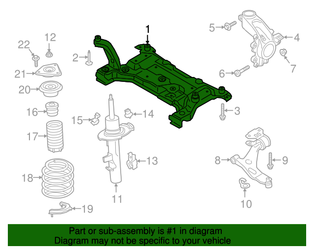 2016-2018 Ford Focus Cross-Member G1FZ-5019-A | Online Ford Parts Catalog