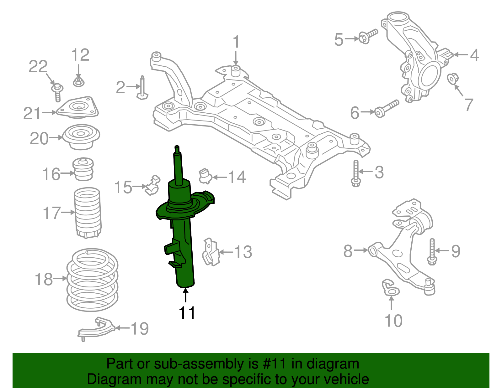 2016-2018 Ford Focus Motorcraft™ Strut ast84866 | Retail Performance ...