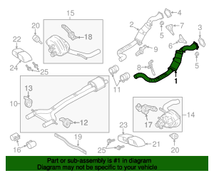 2014-2016 Porsche Panamera Converter & Pipe 970-113-350-LX | Porsche Marin