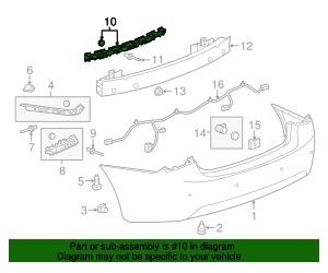 94833091 - Rear Bumper Fascia Center Bracket 2011-2016 Chevrolet ...