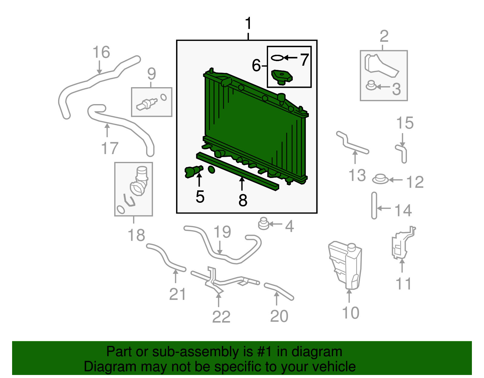 19010-R40-A61 - Radiator Assembly 2011-2012 Honda | Honda Parts Online