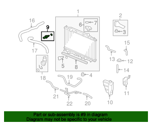 37870-RWC-A01 - Sensor Assembly Water Temperature (Panasonic) - 2007 ...