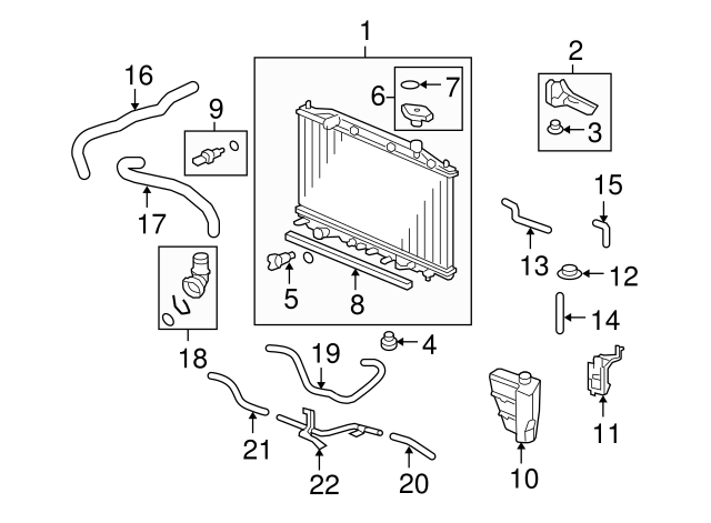 19010-R40-A61 - Radiator Assembly 2011-2012 Honda | Honda Parts Online