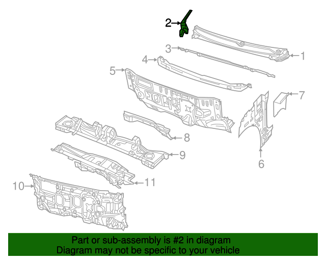 2017-2023 Chrysler Side Seal - Passenger Side (RH) 68228476AC ...