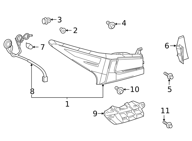 81498-53020 - Tail Light Cover 2021-2024 Lexus | AutoNationParts.com