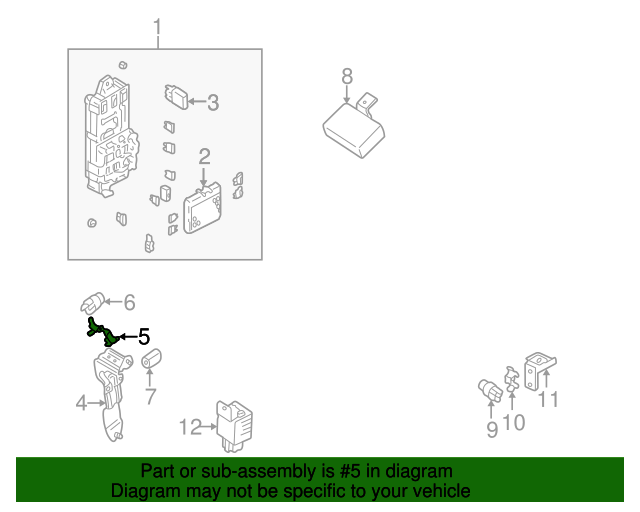 1990-2001 Subaru Fuse & Relay Box Retainer Clip 81910AA150 | Subaru ...