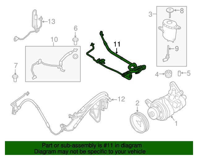32416789456 - 2010-2013 BMW Lower Return Line (32-41-6-789-456) | BMW ...