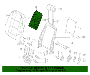 2012-2017 Volkswagen Seat Back Heater 7N0-963-557-C | OEM Parts Online