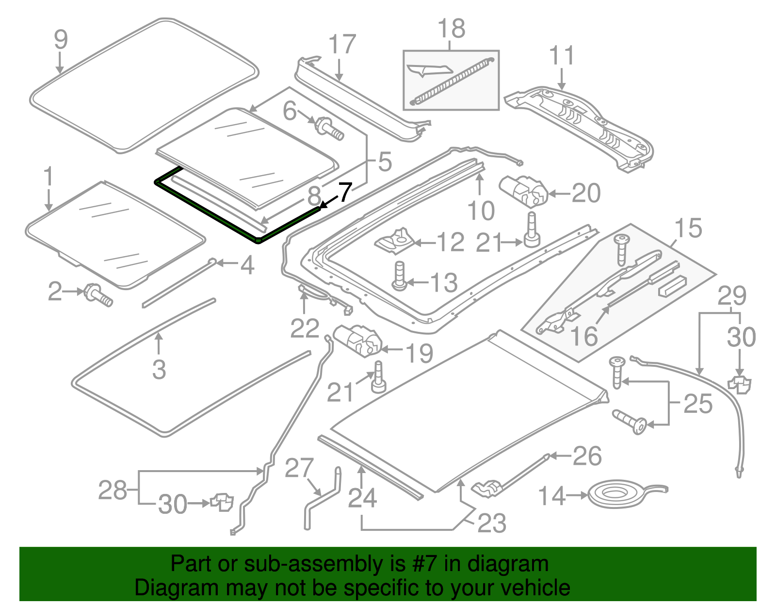 2011-2018 Porsche Cayenne Rear Glass Inner Seal 958-562-297-01 | Sunset ...