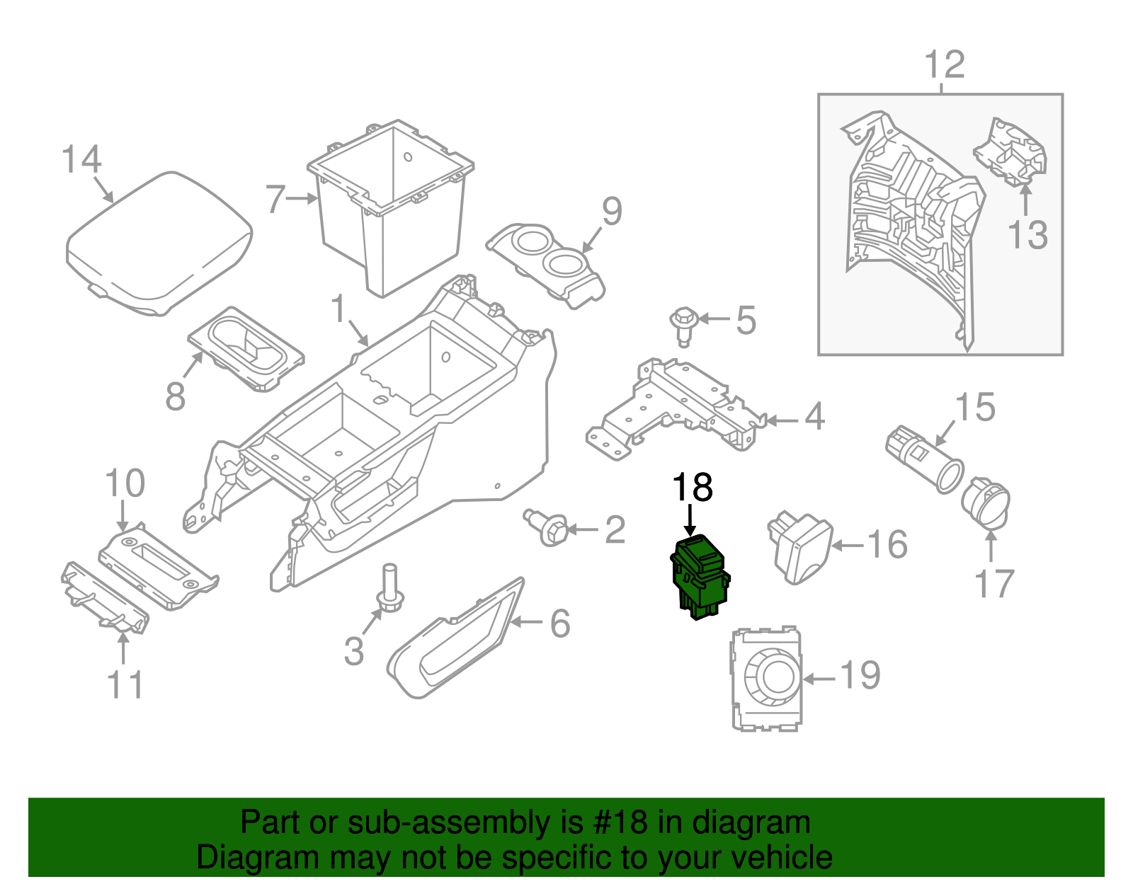 2013-2025 Nissan Switch 25500-3TA0A | My Nissan Part