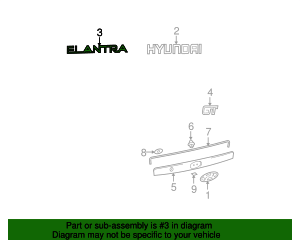 2003-2006 Hyundai Elantra Nameplate 86315-2D001 | OEM Parts Online