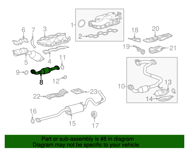 2005-2011 Toyota Tacoma Front Pipe 17410-0P020 | OEM Parts Online