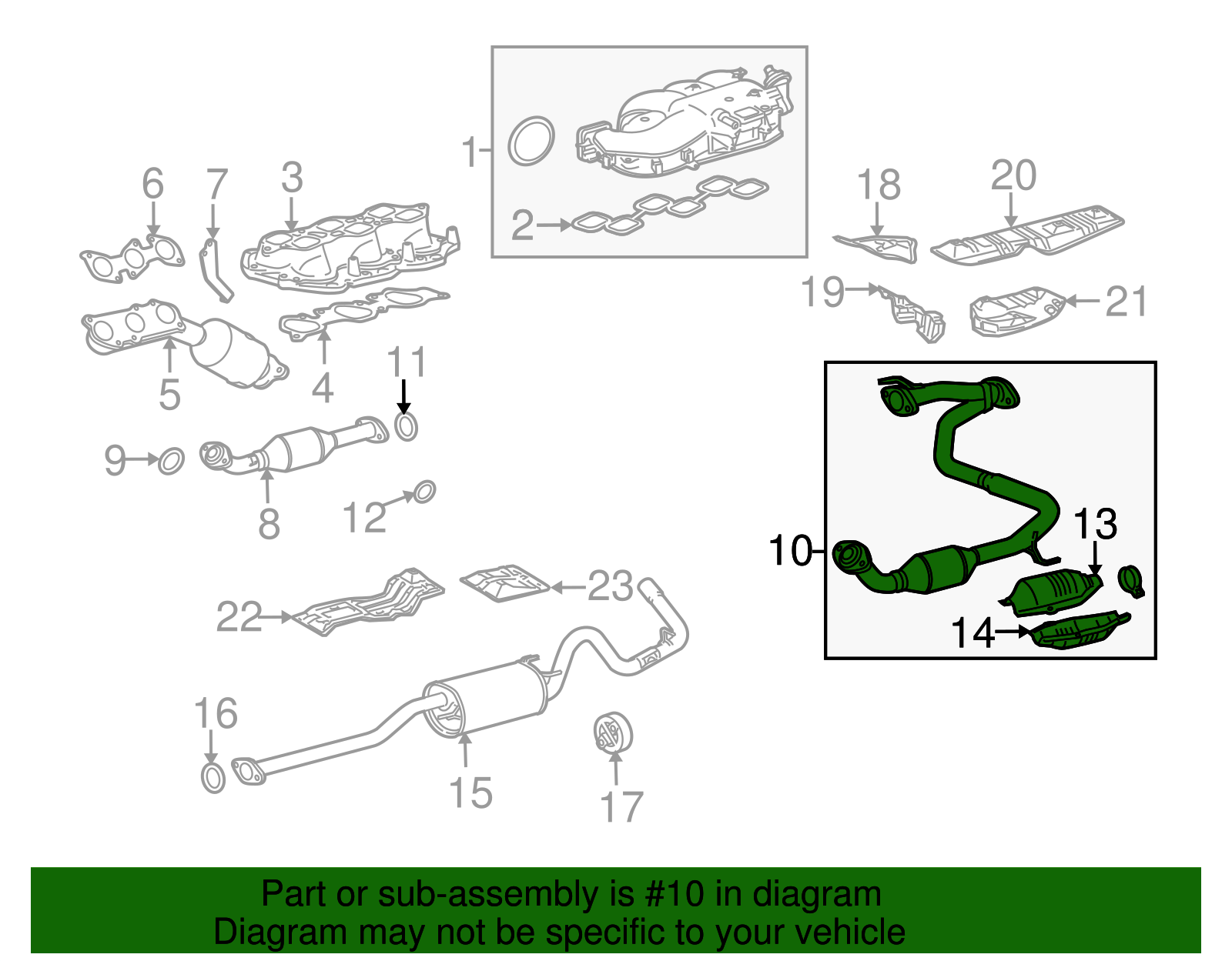 2005-2011 Toyota Tacoma Converter & Pipe 17450-0P020 | Toyota Parts Express