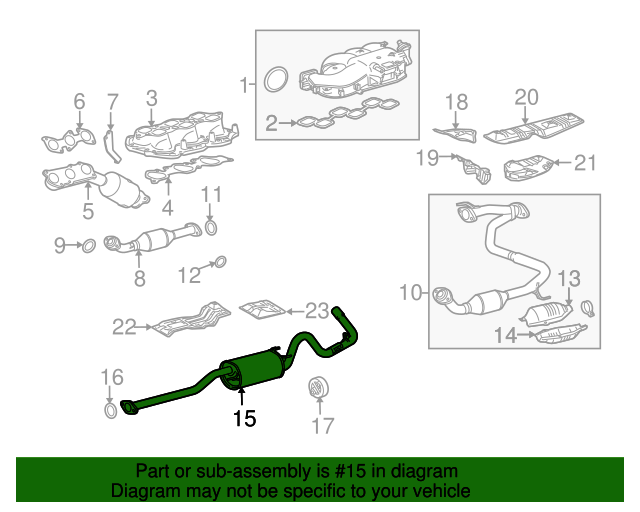 Toyota Muffler & Tail Pipe Part# 174300p030 | Toyota Of Colorado ...