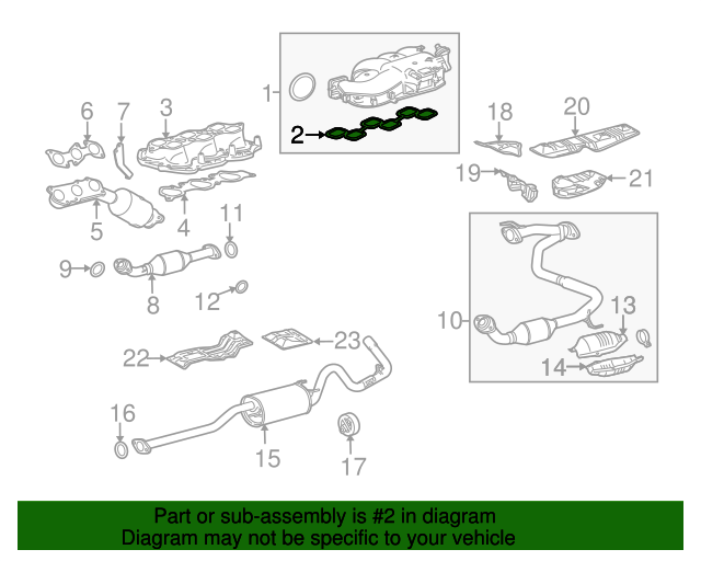 17176-0P010 - Gasket, Air Surge Tank To Intake Manifold 2005-2012 ...