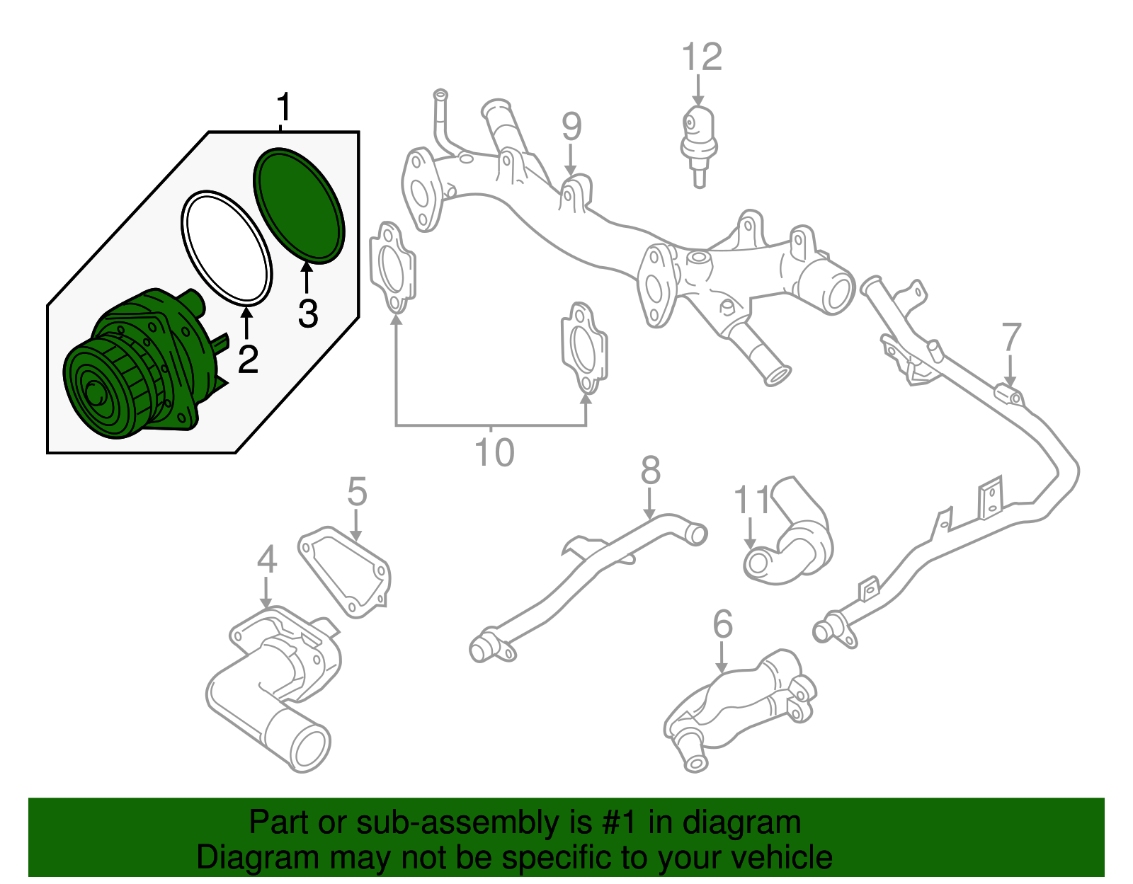 2007-2017 Nissan Water Pump B1010-JK00C | Ziegler Nissan of Orland Park