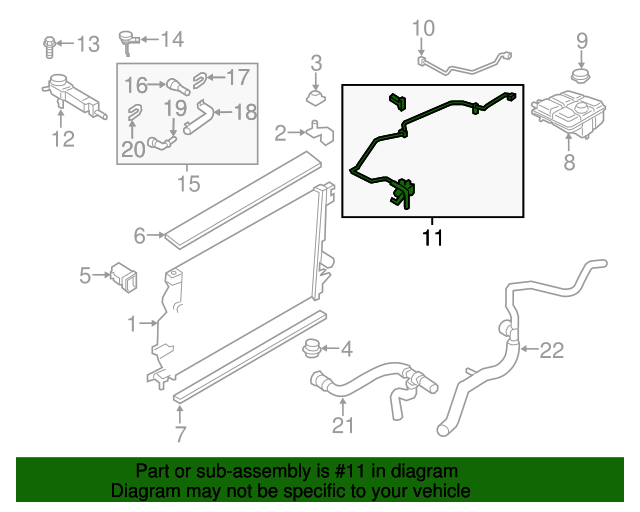 2013-2018 Ford C-Max Engine Coolant Overflow Hose DM5Z-8063-A ...