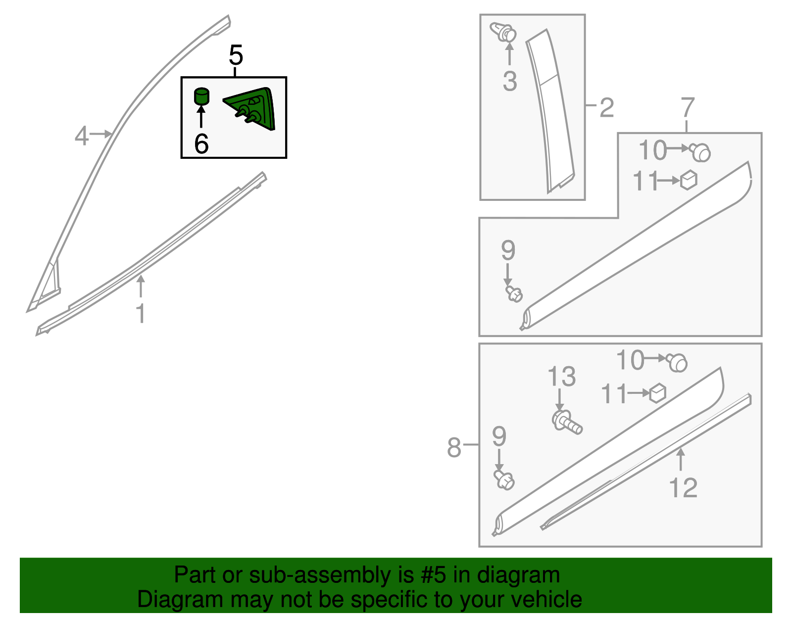 D10E-69-16YC - Corner Molding - 2016-2020 Mazda CX-3 | Mazda Parts Factor