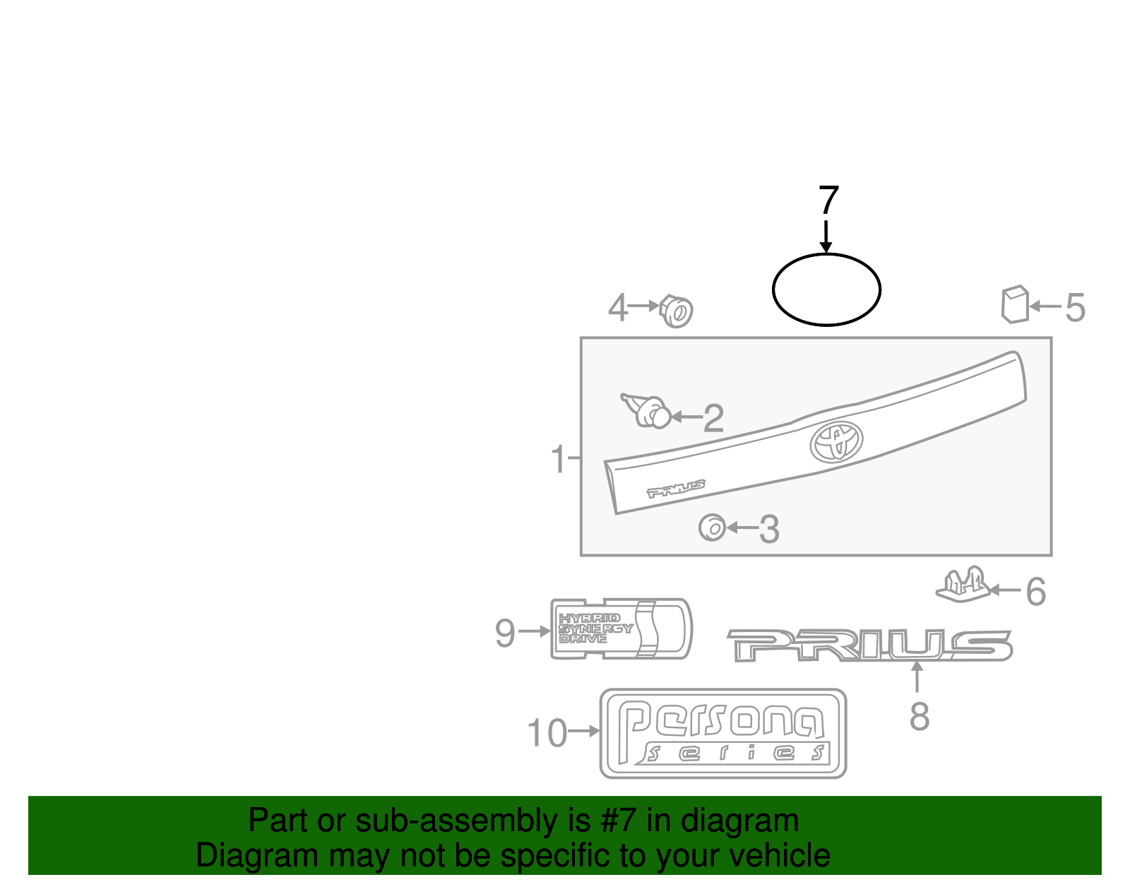 75310-47020 - 2010-2017 Toyota - Grille Emblem | Discount Parts Monster