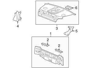 2009-2014 Acura TSX Gusset, L Rear Bulkhead (Lower) 66550-TA0-A00ZZ ...