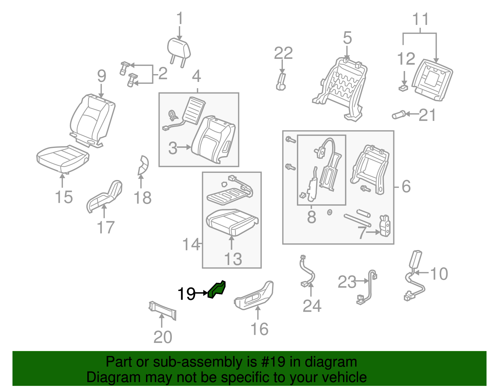 81554-SHJ-A21ZJ - Inner Cover 2009-2014 Honda Ridgeline | Honda Parts ...
