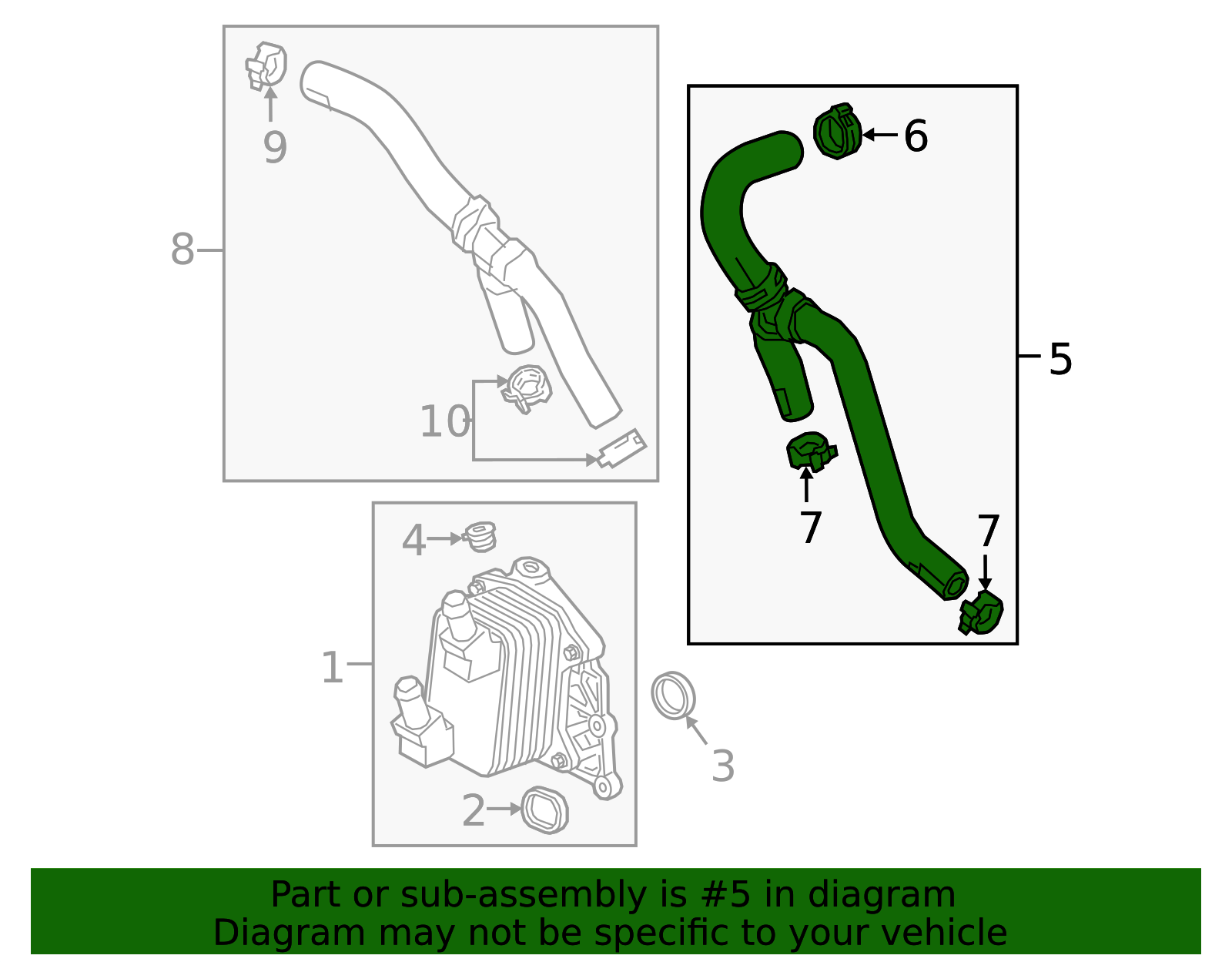 12692080 - 2019-2024 GM - Engine Oil Cooler Coolant Inlet Hose | My GM Part