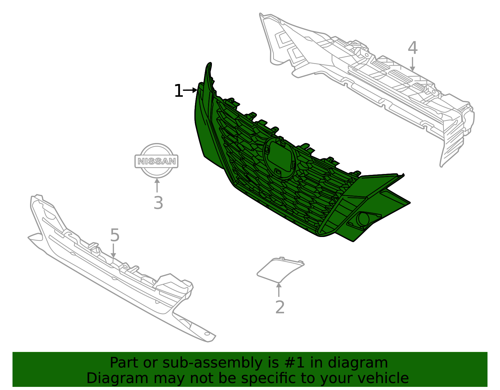 2024-2025 Nissan Sentra Lower Grille 62254-6LY0A | OEM Parts Online