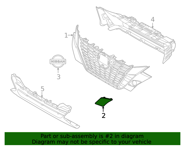 2020-2023 Nissan Sentra Grille Hole Cover 622A0-6LB0A | Conicelli Nissan