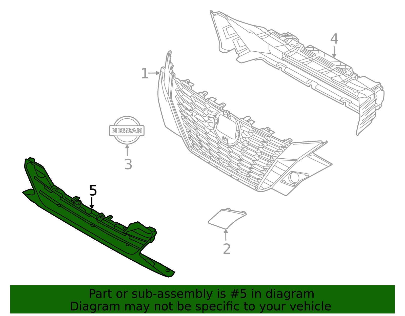 2024-2025 Nissan Sentra Lower Grille 62254-6LY0A | Sullivan Brothers Nissan