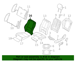 52-10-7-477-405 - Seat Back Cushion Cover 2019-2024 BMW ...