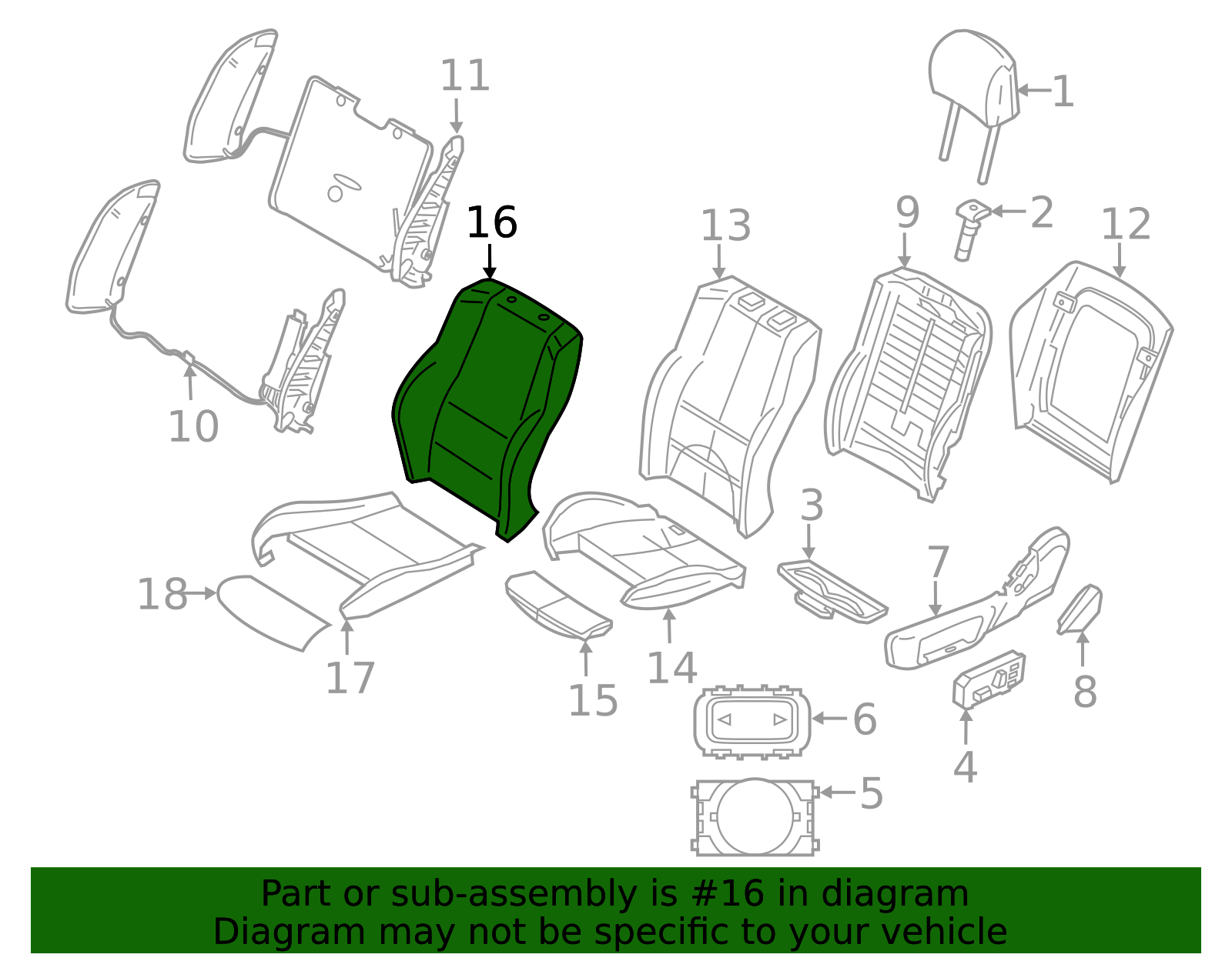 52-10-7-477-405 - High-Quality Seat Back Cover for 2019-2024 BMW ...