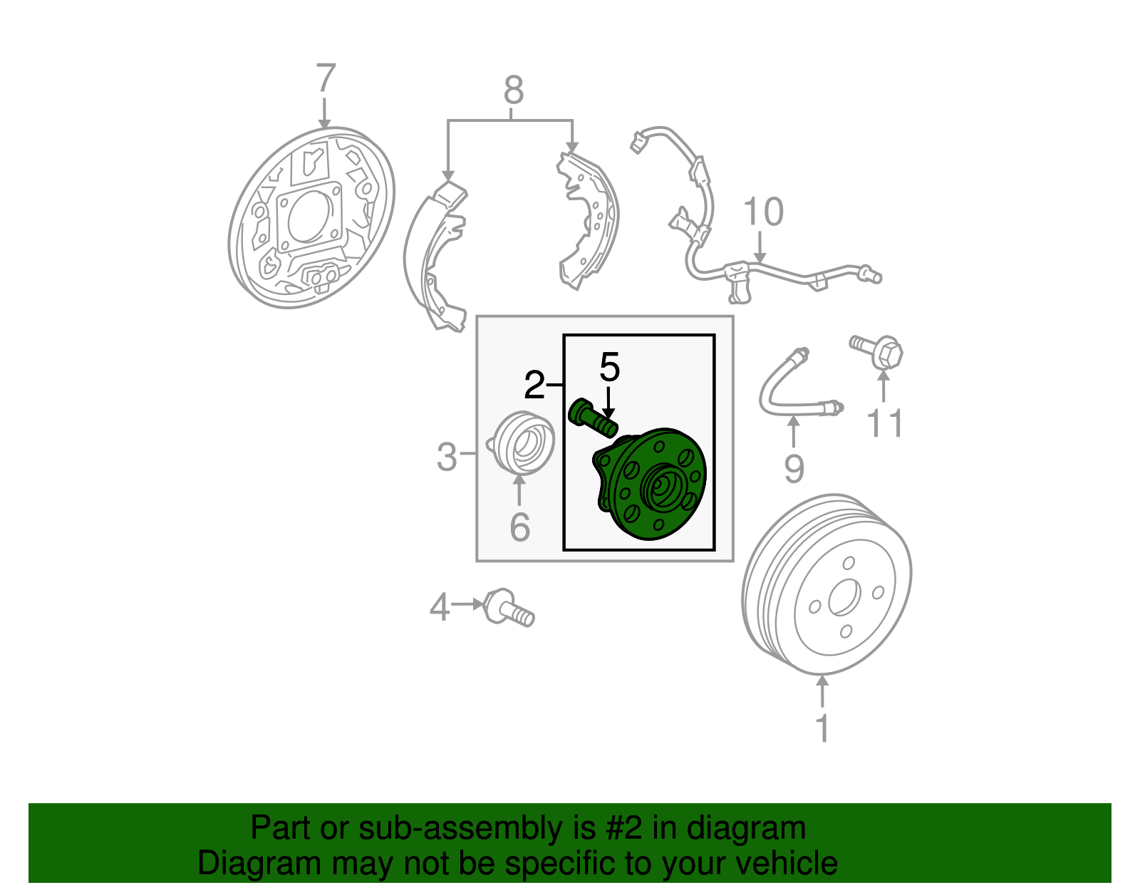 2007-2013 Toyota Yaris Hub & Bearing Assembly 42410-52070 | Toyota ...