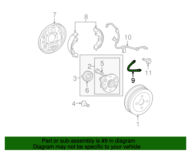 2007-2018 Toyota Flex Hose 90947-02E09 | Toyota Parts