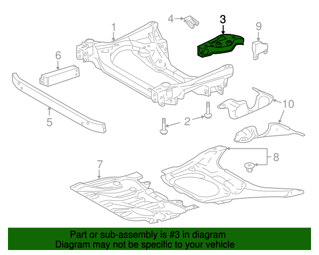 Lexus OEM Reinforcement Part# 57306-50010 | OEM Vehicle Parts