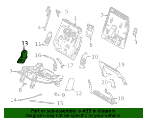 2021-2023 Toyota Sienna Seat Back Recliner Adjustment Mechanism Cover ...