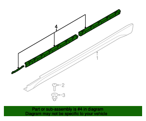 51772993572 - 2013-2015 BMW X1 Rocker Molding Mount Plate (51-77-2-993 ...