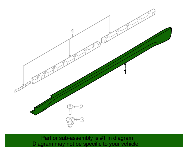 51772993563 - 2013-2015 BMW X1 Rocker Molding Clip (51-77-2-993-563 ...