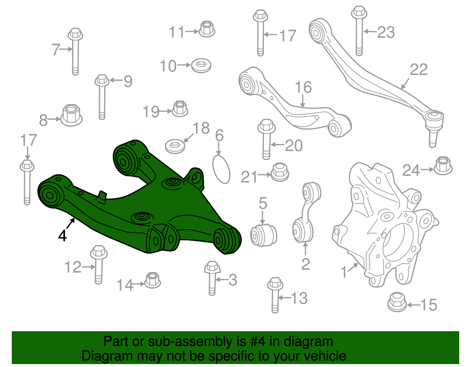 33326865898 - 2009-2019 BMW Lower Control Arm (33-32-6-865-898) | Parts ...