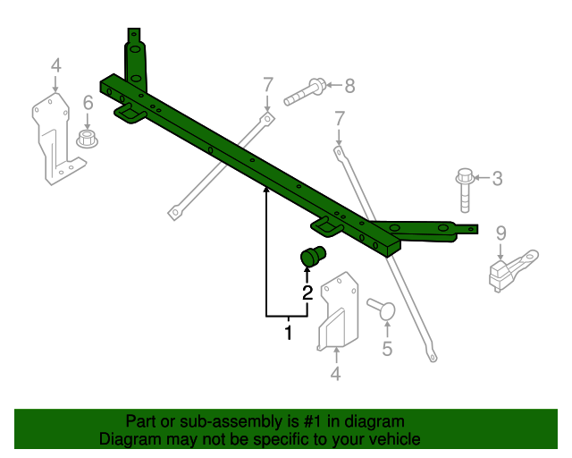 2019-2023 Volvo XC60 Upper Tie Bar 32318891 | Genuine Volvo Replacement ...