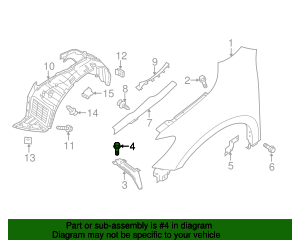 2010-2020 Nissan Lamp Bracket Bolt 01121-N6141 | TascaParts.com