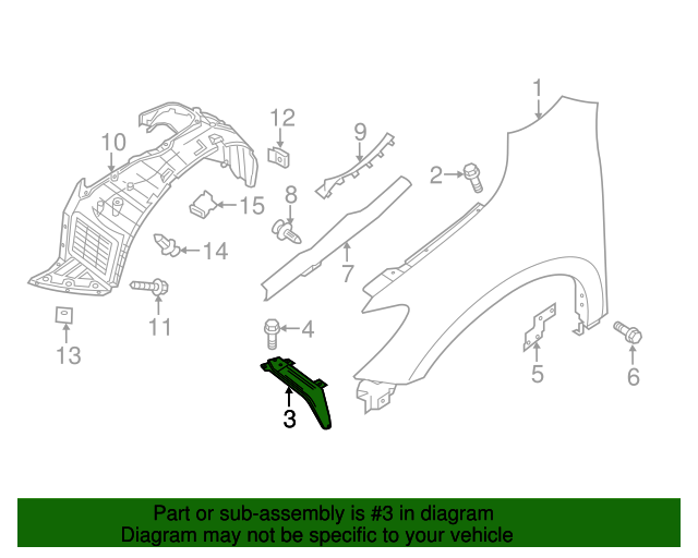 F3180-3KAMA - Fender Bracket 2013-2020 Nissan Pathfinder | AutoNation Parts
