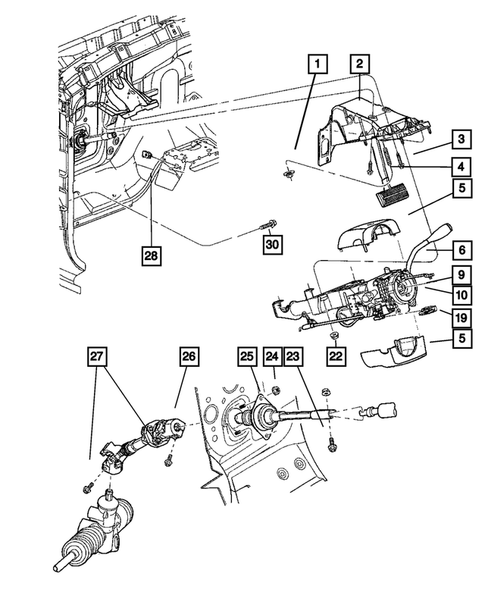 Steering Column for 2005 Dodge Dakota OEM Parts Online