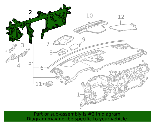 2021-2024 GM Reinforced Beam 84909099 GM | GMPartsDirect.com