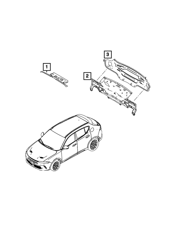 2023 Dodge Hornet Rear Closure Panel 68609975AA | Mopar Estores