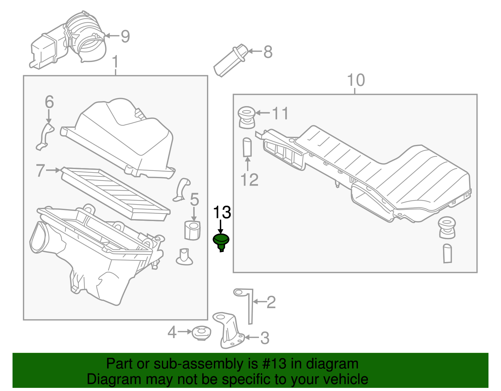 2007-2024 Nissan Air Inlet Duct Bolt 16516-9N00A | Melloy Nissan Parts