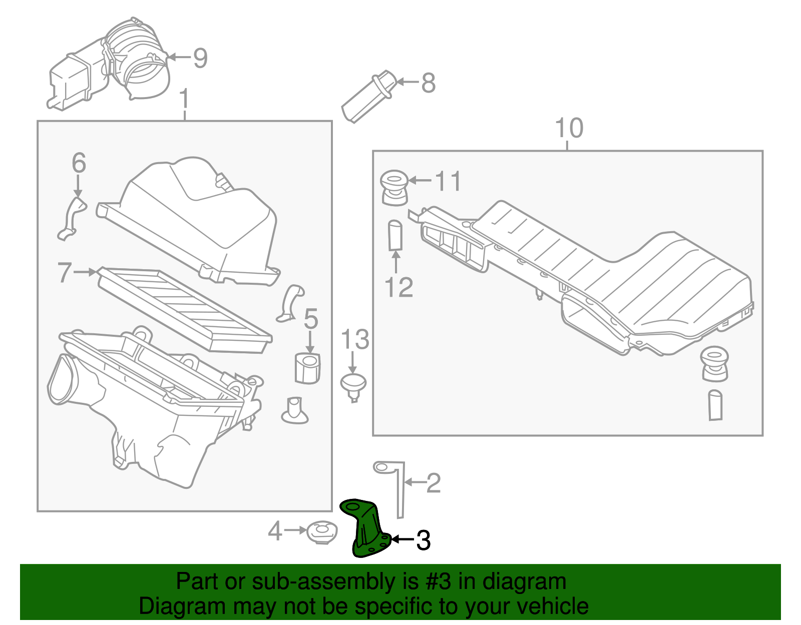 2013-2024 Nissan Air Cleaner Assembly Bracket 16588-3JA0B | Scott Evans ...